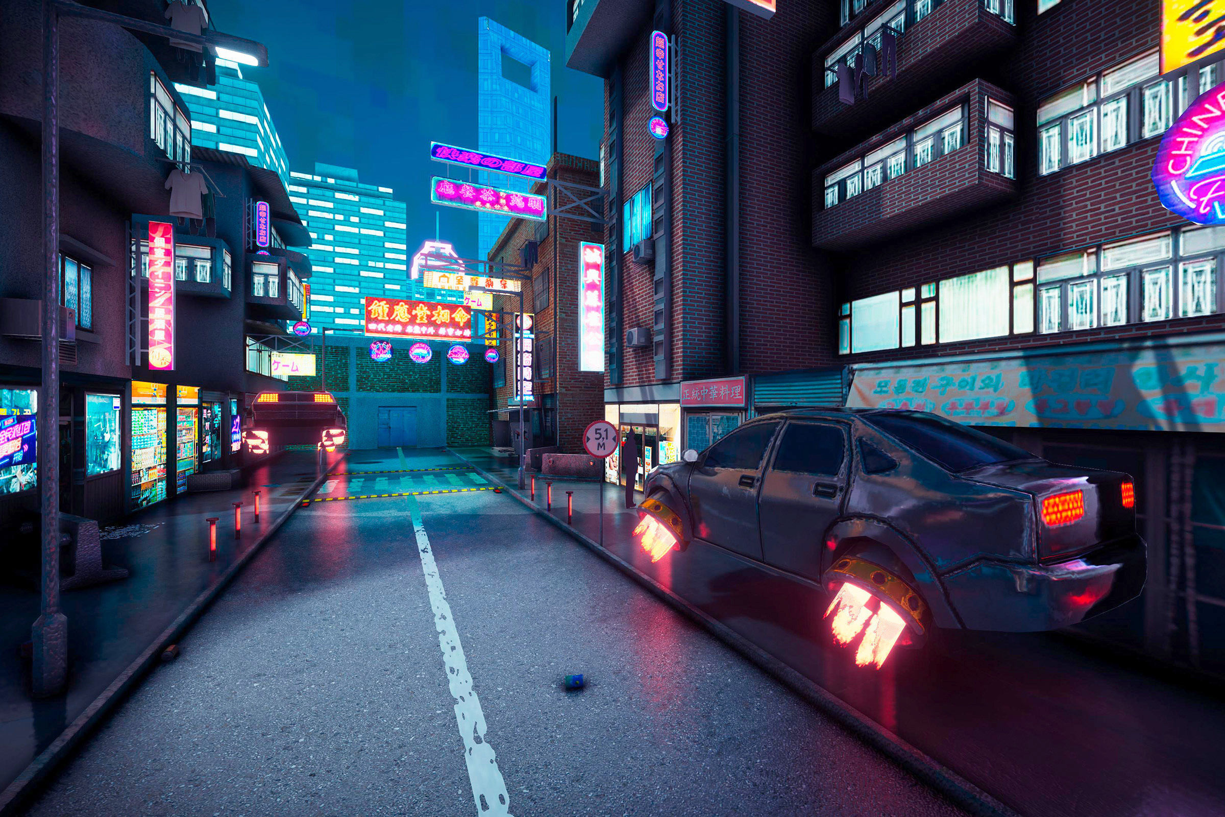 Neon City VR and Mobile 3D model | CGTrader