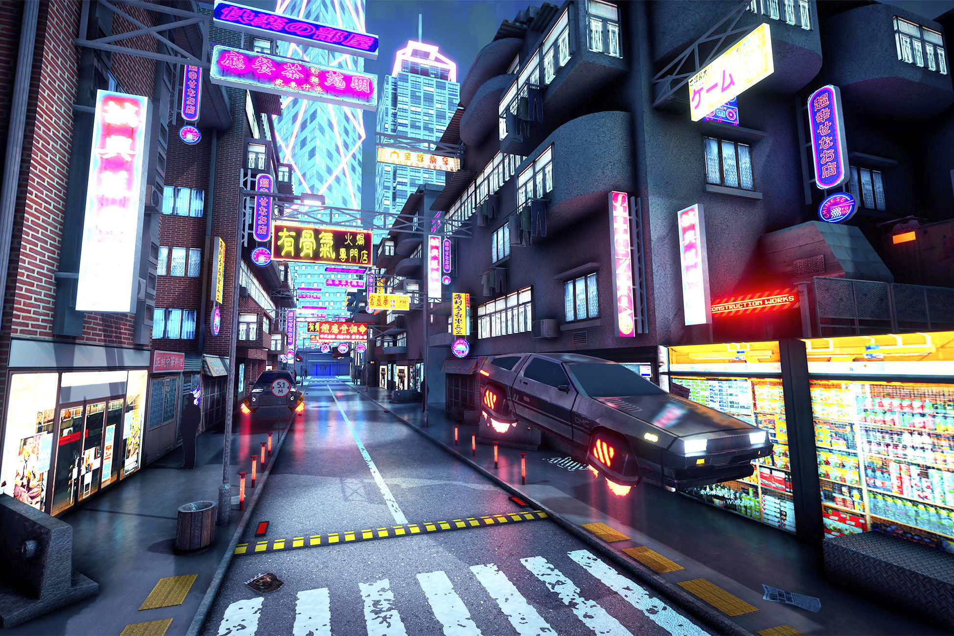 Neon City VR and Mobile 3D model | CGTrader