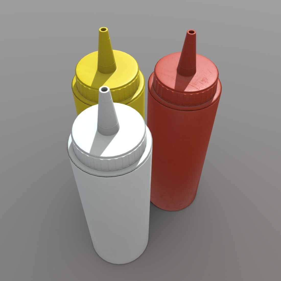 3D model Ketchup - Mustard and Mayo VR / AR / low-poly | CGTrader