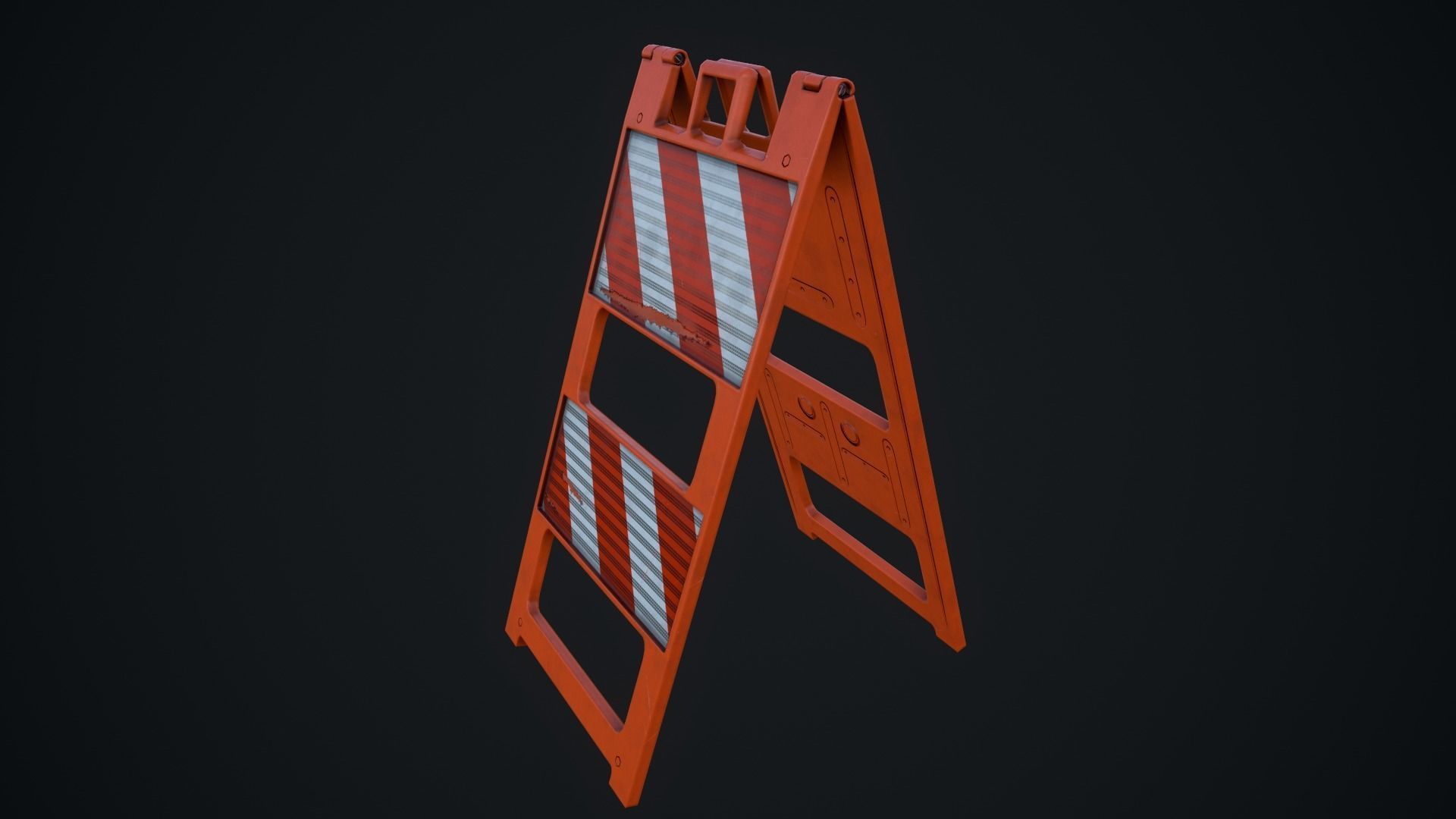 3D model HQ Plastic Barricade VR / AR / low-poly | CGTrader