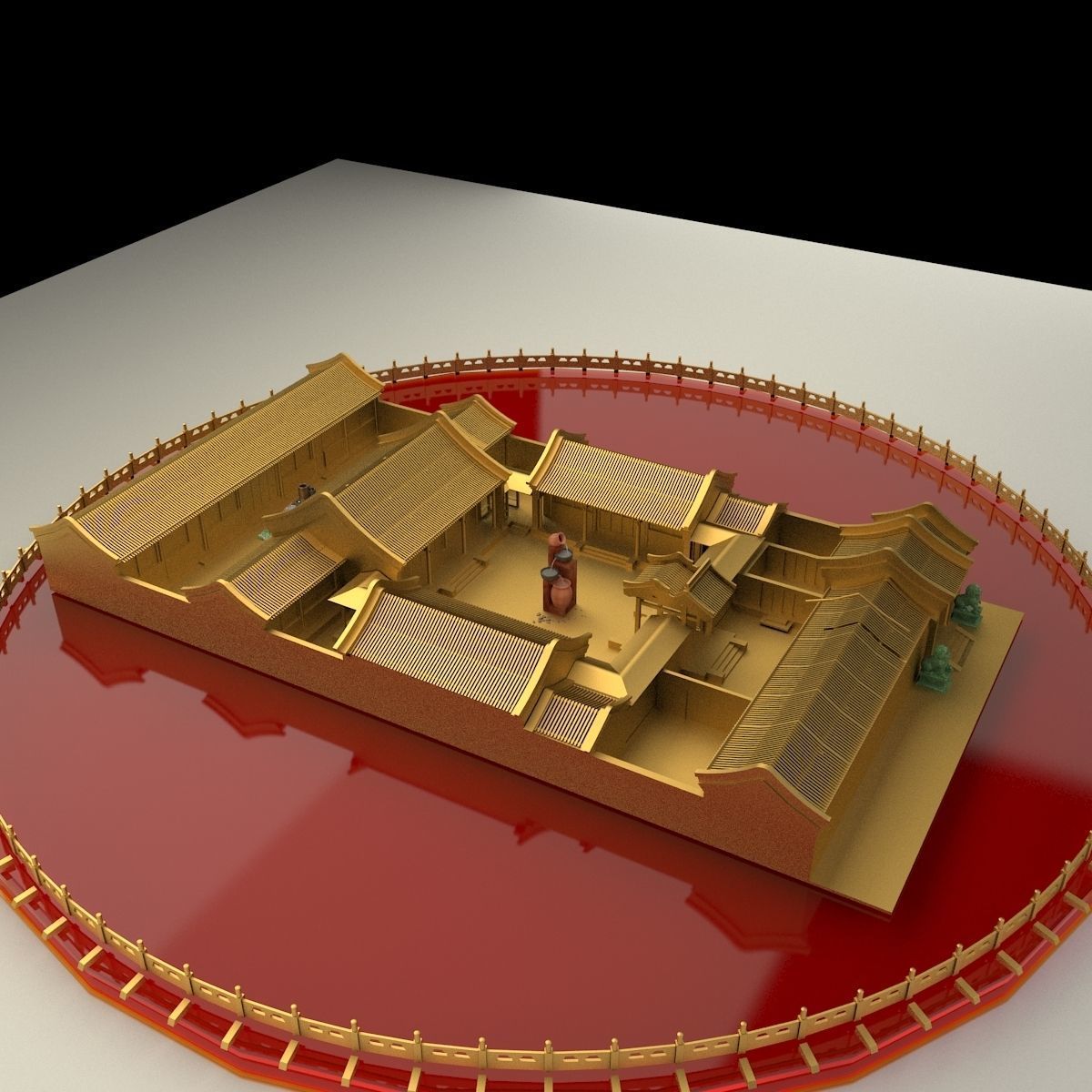 Chinese courtyard house Siheyuan 3D model | CGTrader