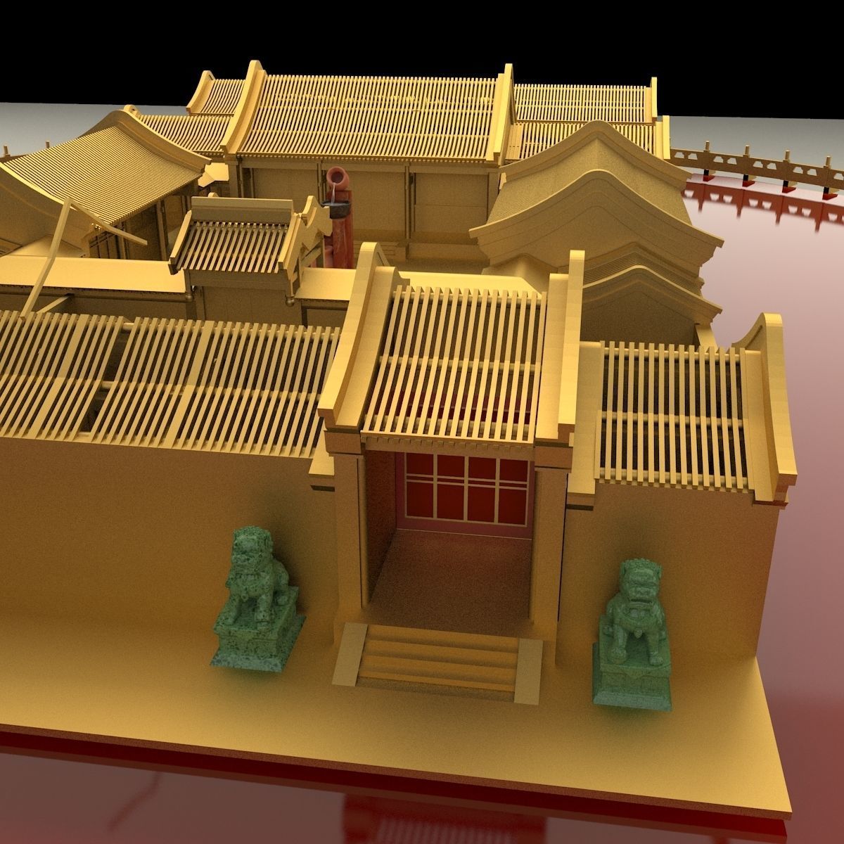 Chinese courtyard house Siheyuan 3D model | CGTrader