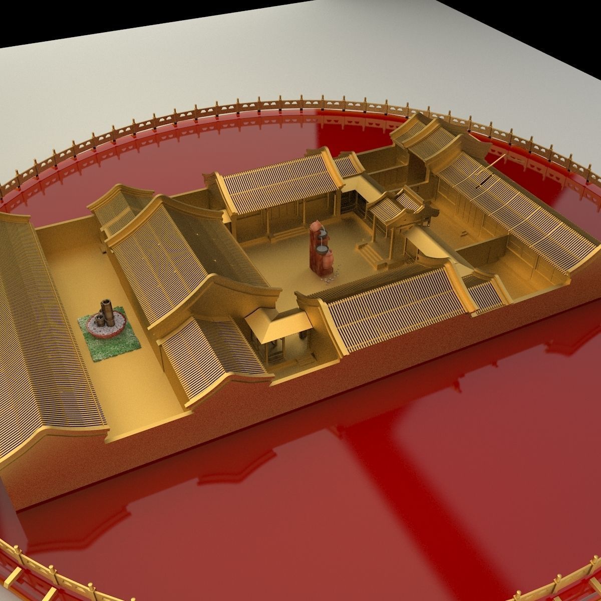 Chinese courtyard house Siheyuan 3D model | CGTrader
