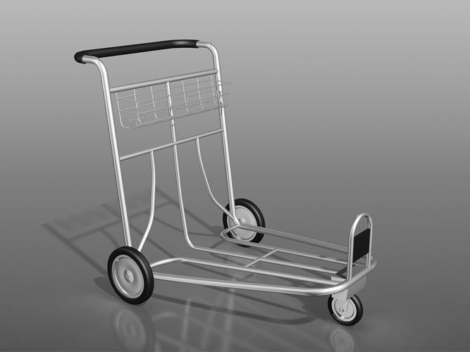 Trolley For Shopping And Carrying 3D model | CGTrader