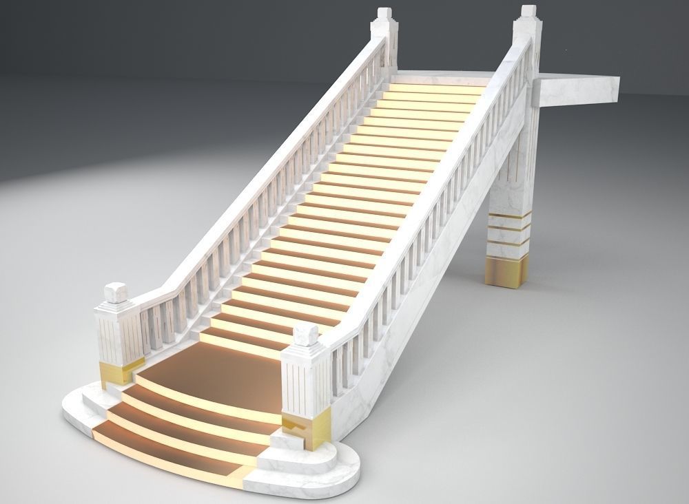 Stairs 3D model architectural | CGTrader