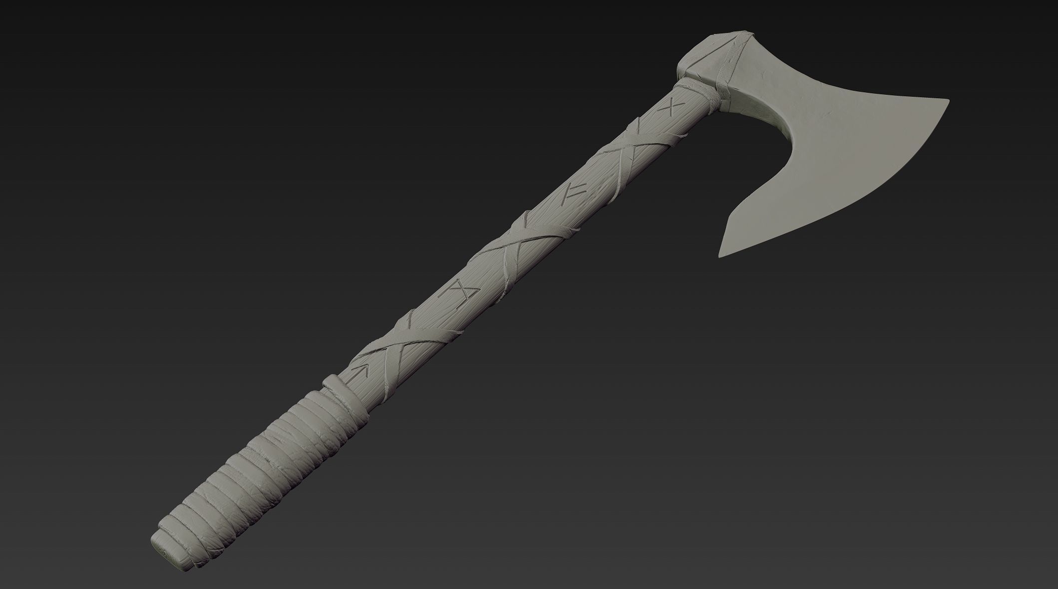 3d Print Ready Viking Axe 3D model | CGTrader
