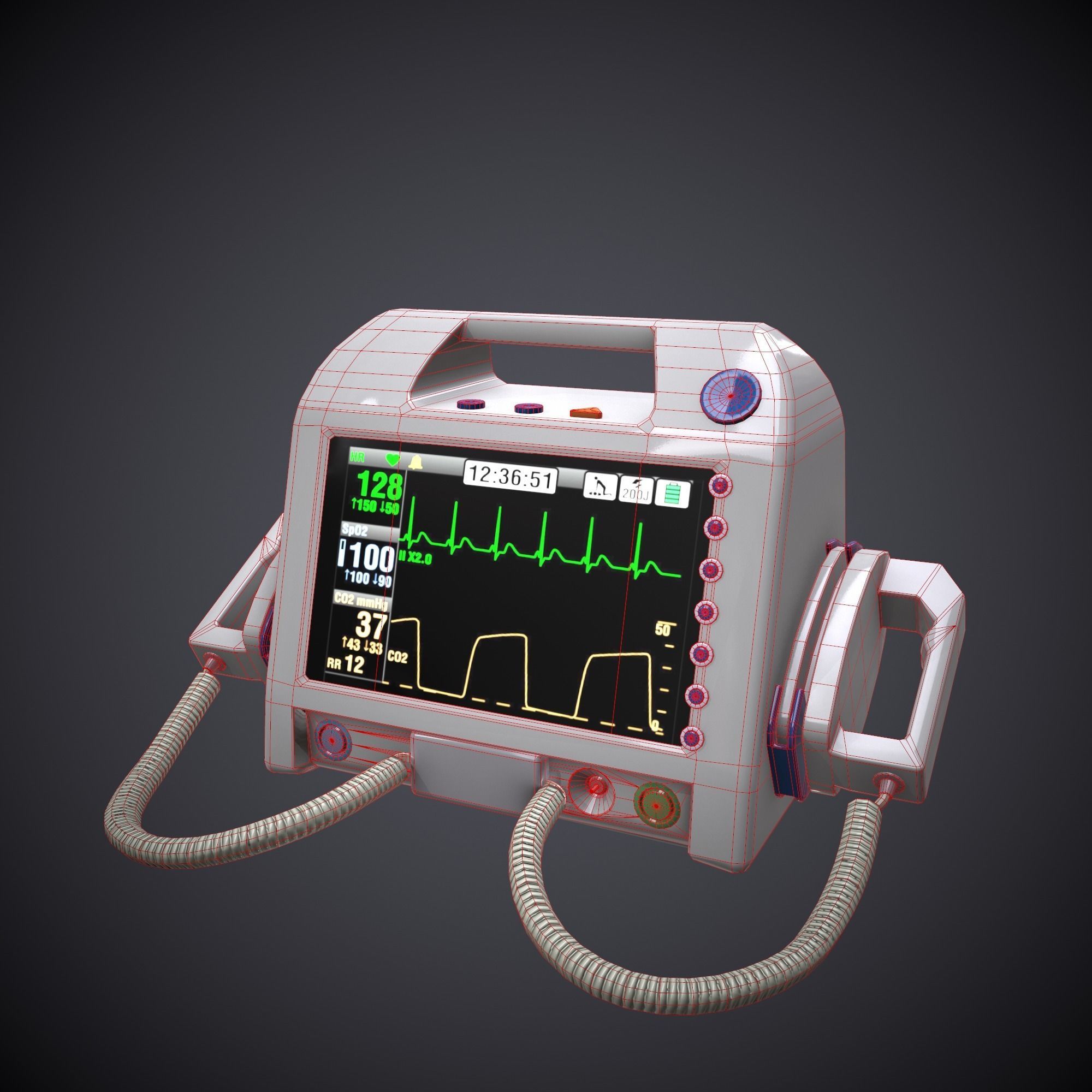 3D model Low-poly Defibrillator VR / AR / low-poly | CGTrader