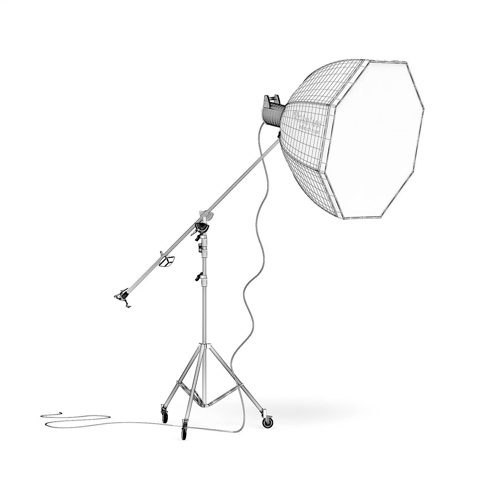 Studio Boom Arm with Softbox 3D Model 3D model | CGTrader