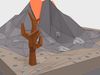 3D model Low Poly Cartoon Volcano Scene VR / AR / low-poly | CGTrader