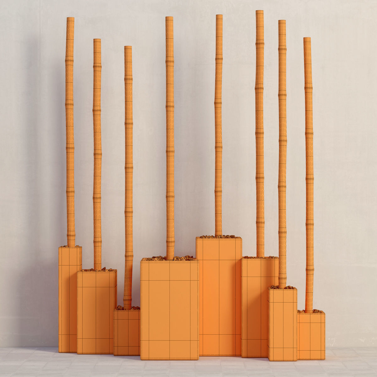 Bamboo decor color box 3D model | CGTrader