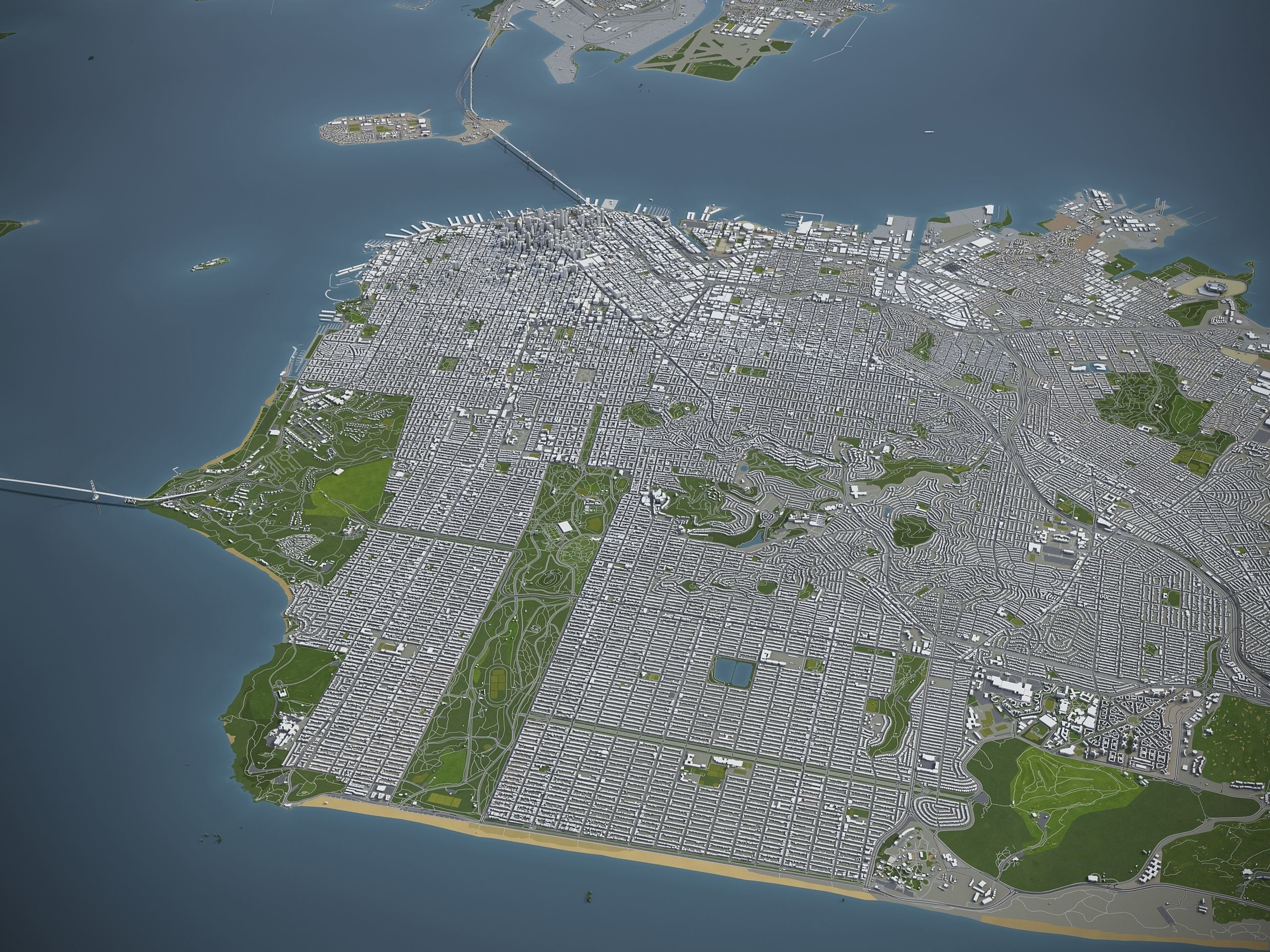 San Francisco Bay - all cities 3D Model Collection | CGTrader