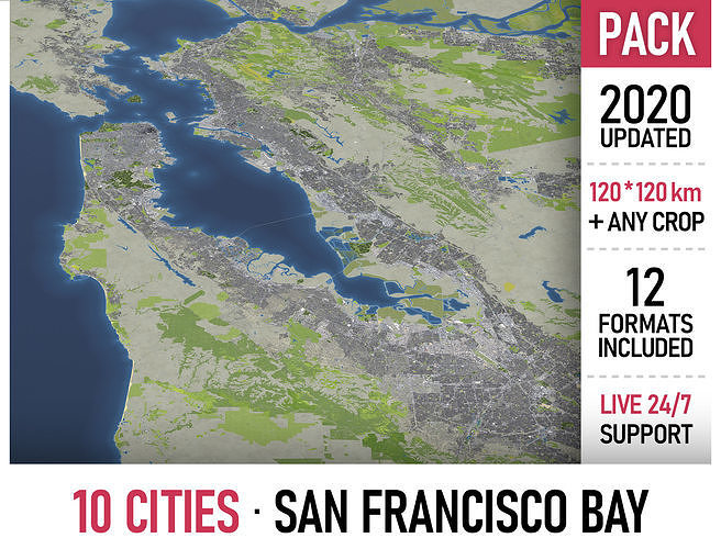 San Francisco Bay - all cities 3D Model Collection | CGTrader