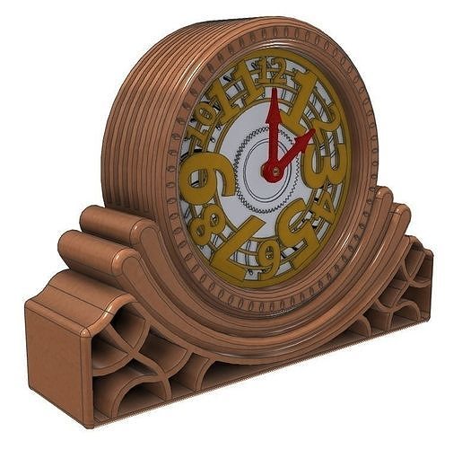 Contemporary Desk Clock - Design G 3D model 3D printable | CGTrader