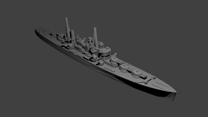 British Minotaur Class Cruiser Warship 3D model 3D printable | CGTrader