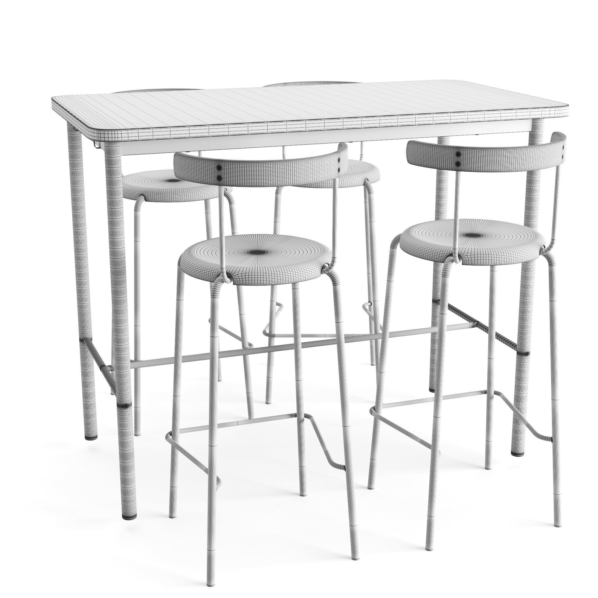 Bar Table And Chair Tymmaryd Yngvar 3D model | CGTrader