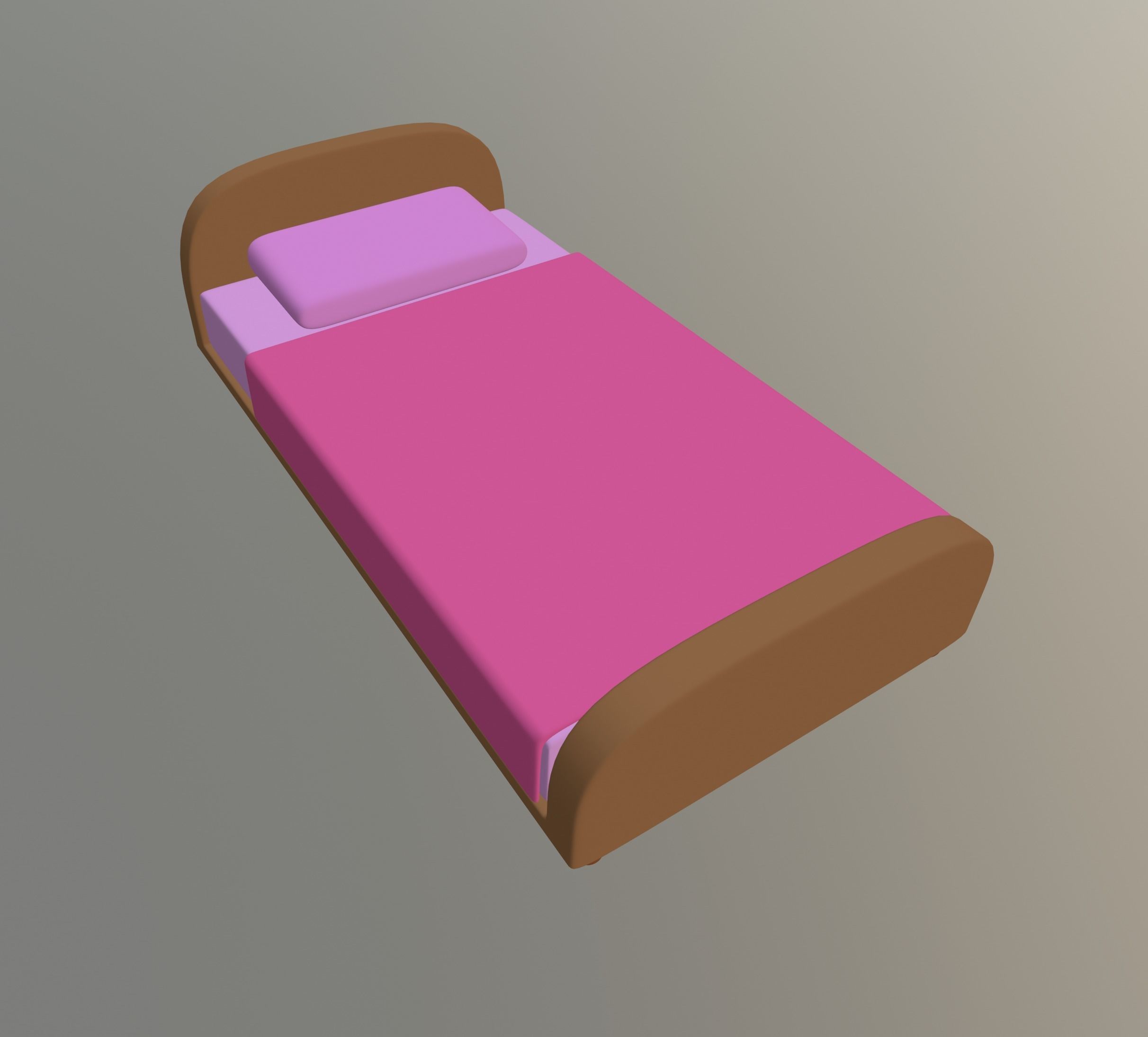 Cartoon Bed 3D model rigged | CGTrader