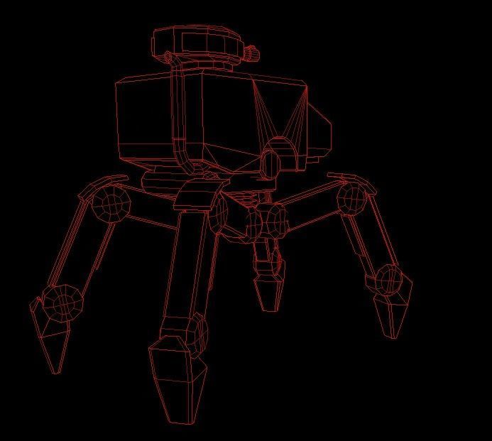 3D model Sentry robot quadruped VR / AR / low-poly | CGTrader