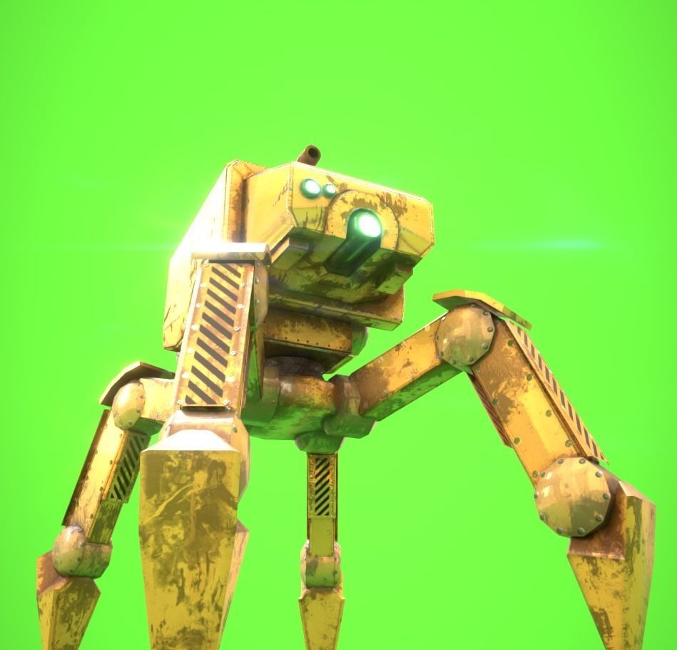 Sentry robot quadruped 3D asset rigged | CGTrader