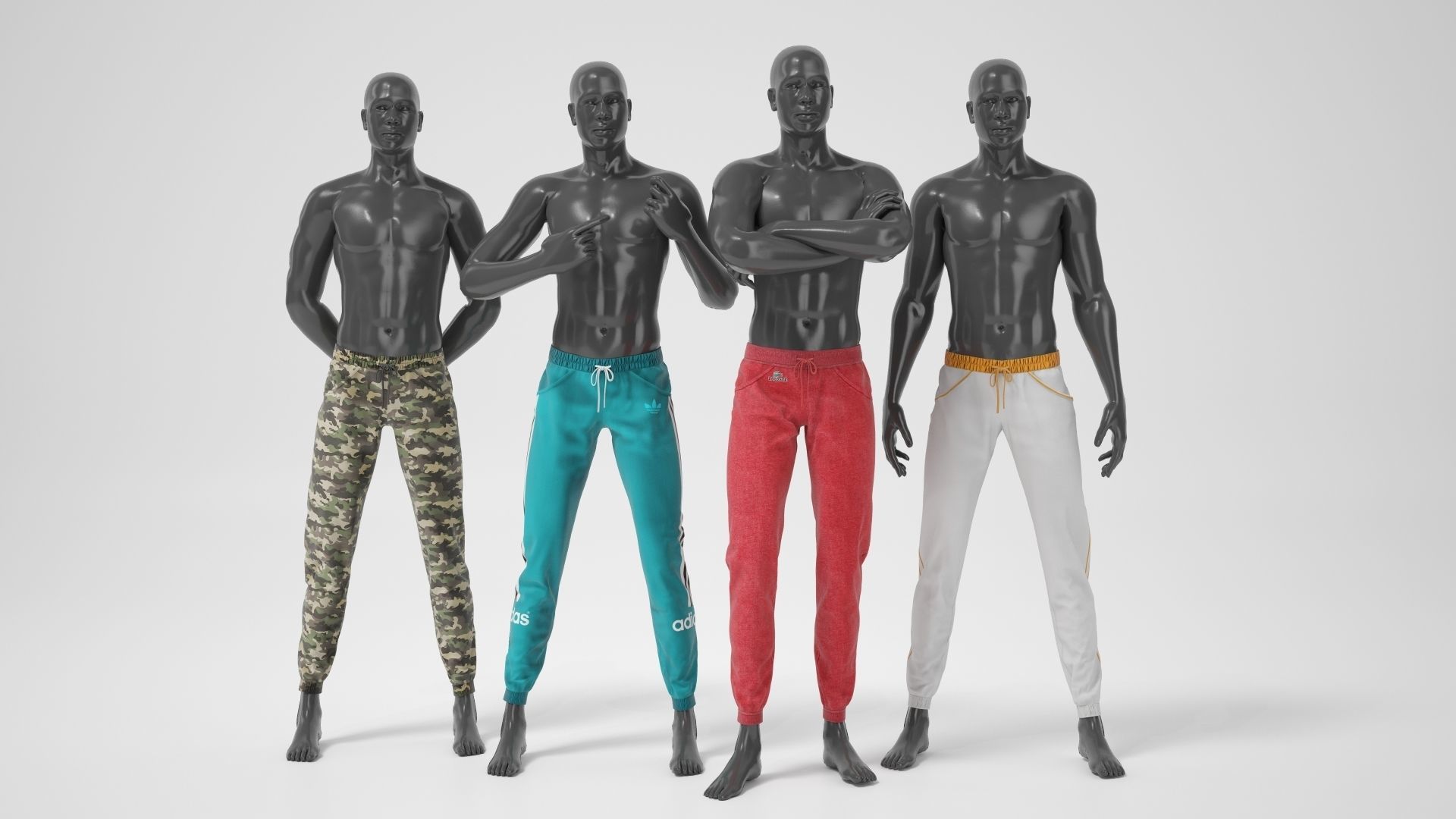 Man mannequins whith clothes STRONG pack 3D model | CGTrader