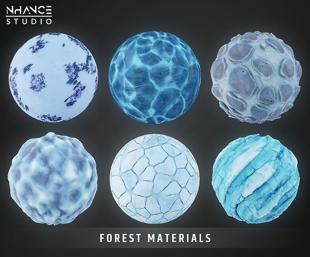 Stylized Winter Forest Materials Texture | CGTrader