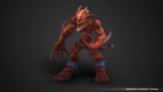 3D model Stylized Fantasy Imp VR / AR / low-poly rigged animated | CGTrader