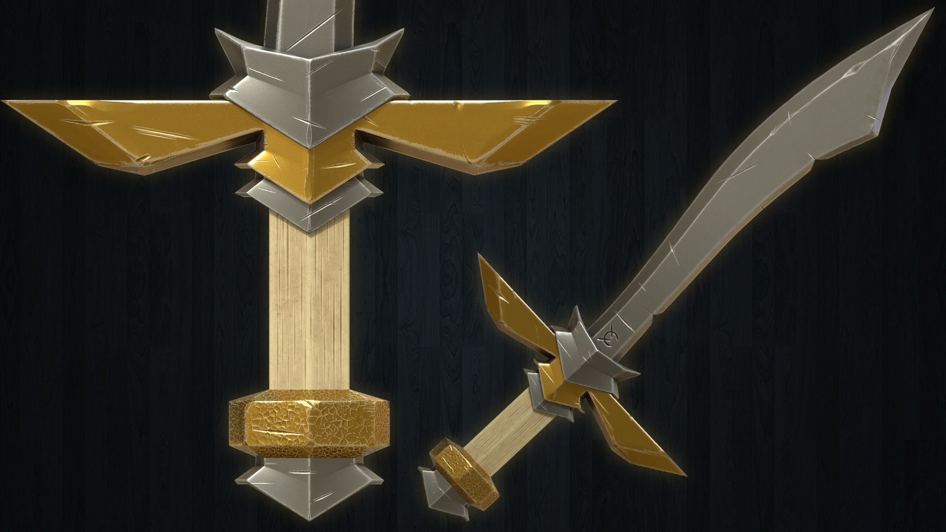 3D model Stylized Sword Low Poly VR / AR / low-poly | CGTrader