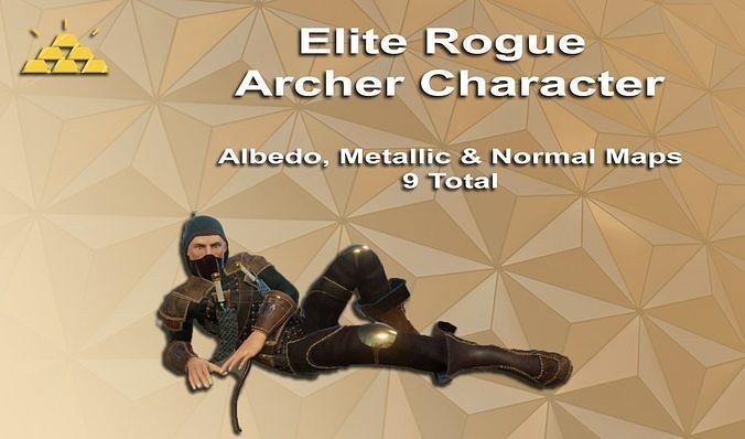 3D model Elite Rogue Archer Character VR / AR / low-poly rigged | CGTrader