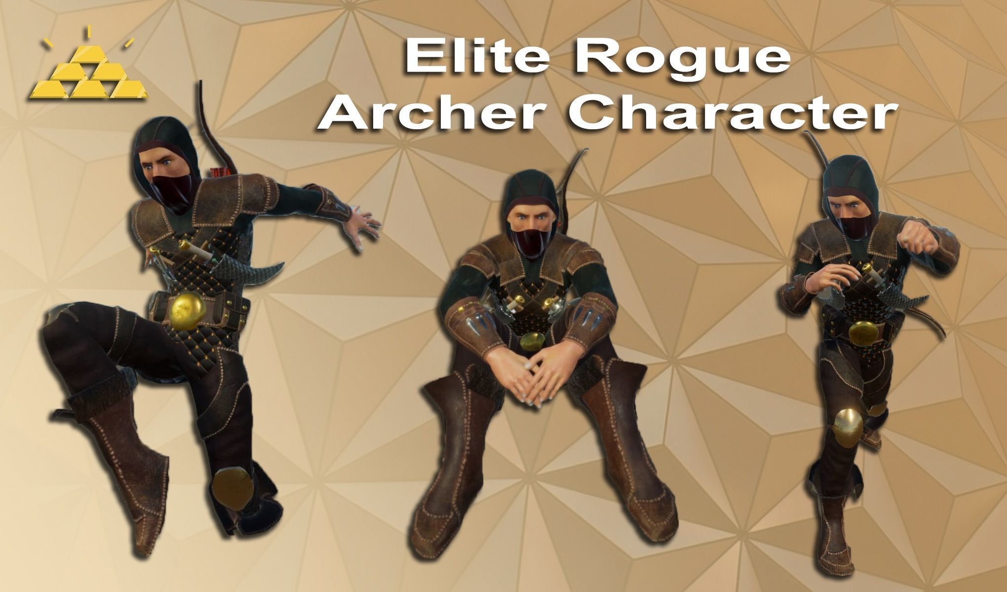 3D model Elite Rogue Archer Character VR / AR / low-poly rigged | CGTrader