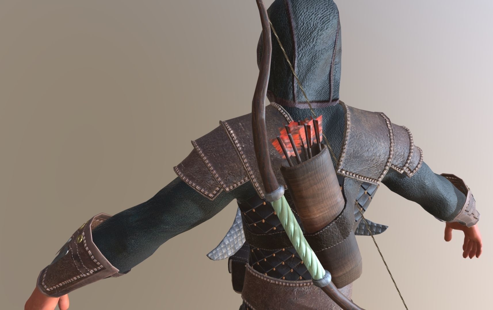 3D model Elite Rogue Archer Character VR / AR / low-poly rigged | CGTrader