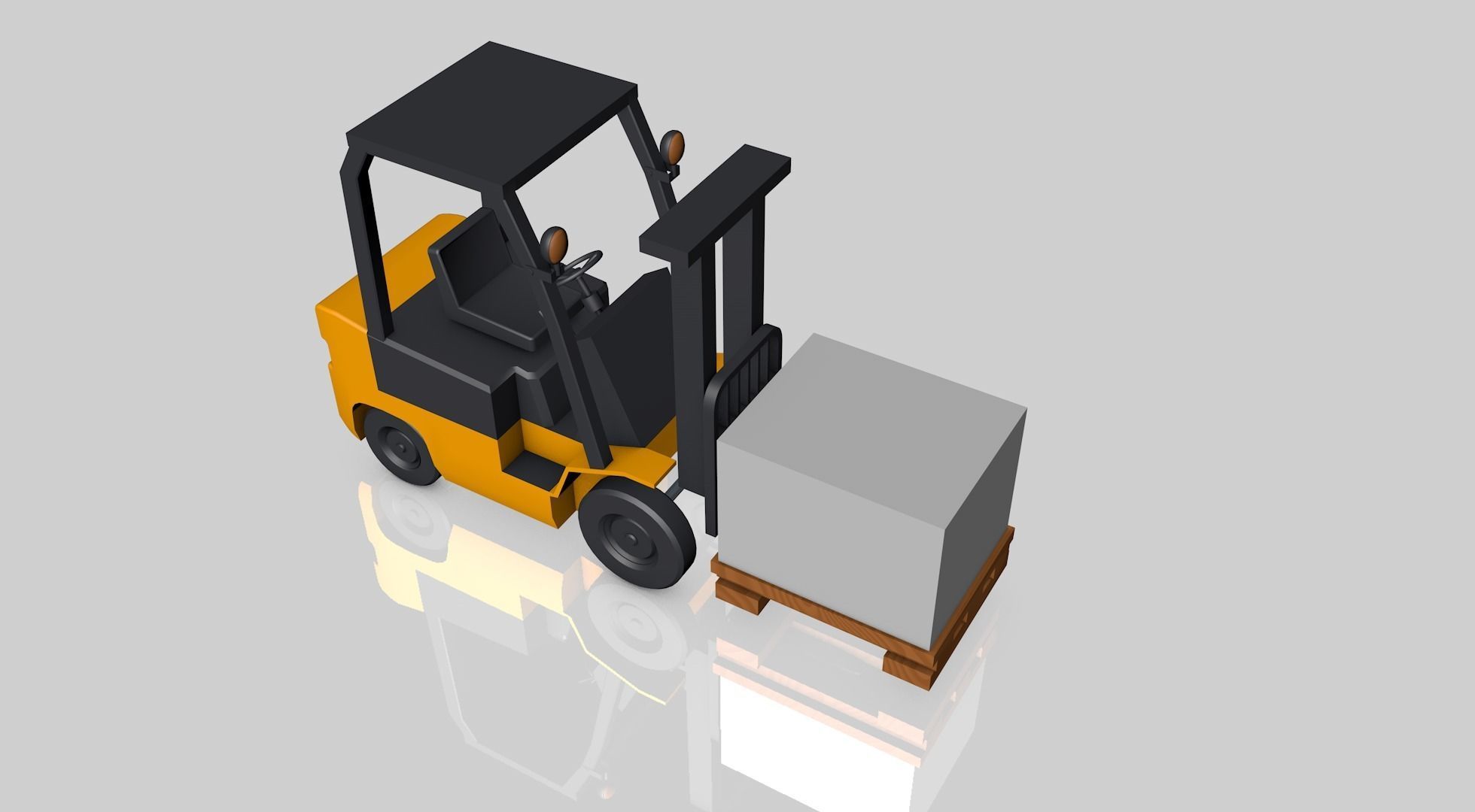 3D Forklift free 3D model rigged | CGTrader