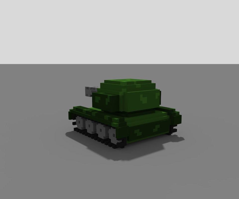 3D model 3D voxel tank VR / AR / low-poly | CGTrader