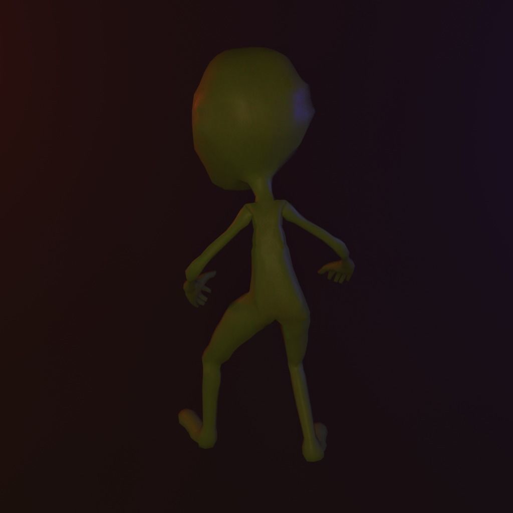 Sci-Fi Alien Rigged and Animated free VR / AR / low-poly 3D model ...
