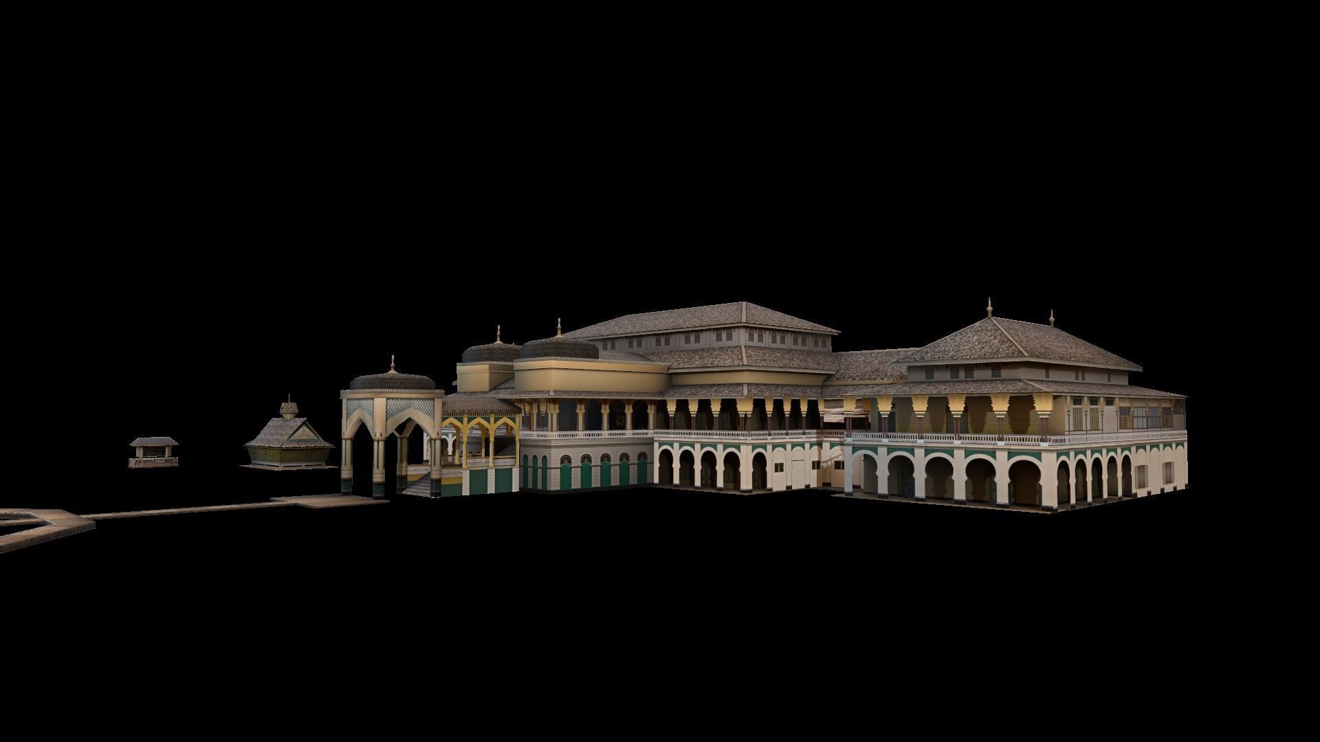 3D model Istana Maimun Medan maimoon palace VR / AR / low-poly | CGTrader