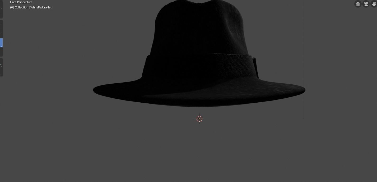 3D model PBR Black Stylish Fedora Hat VR / AR / low-poly | CGTrader