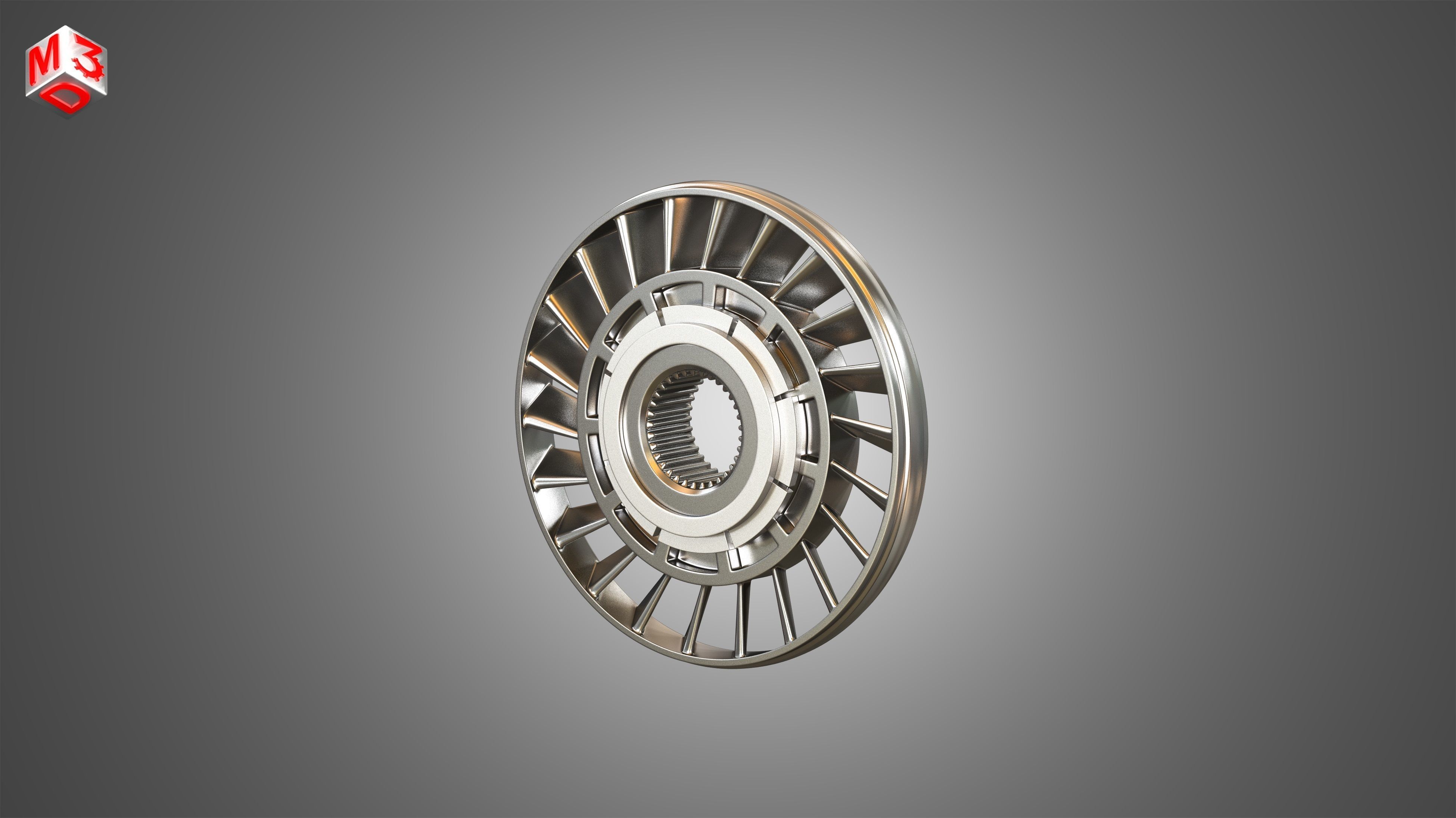 Transmission Torque Converter - with 5 Interior Parts 3D model | CGTrader