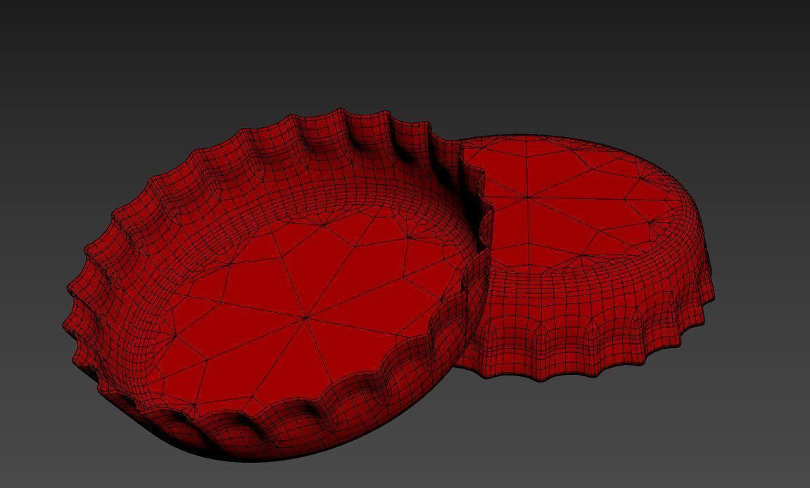 Red metal bottle cap free VR / AR / low-poly 3D model | CGTrader