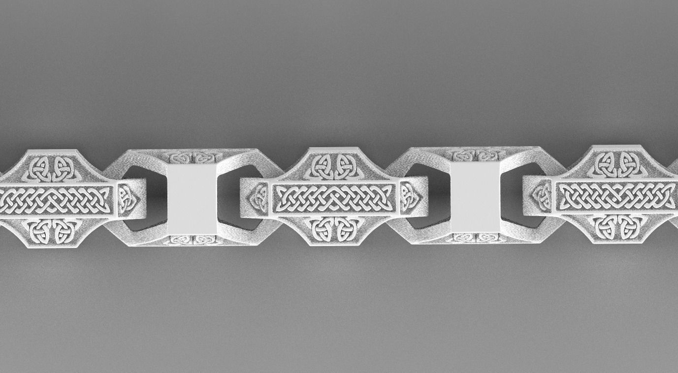 CELTIC CHAIN 3D model 3D printable | CGTrader