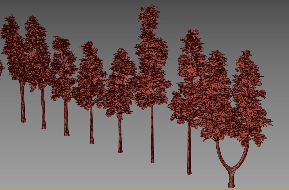 3D model Aspen Trees Pack VR / AR / low-poly | CGTrader