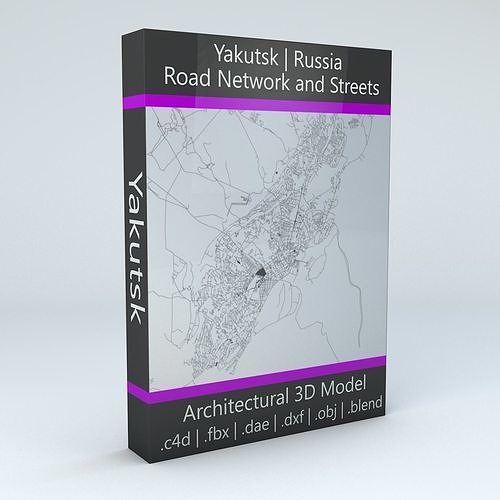 Yakutsk Road Network and Streets 3D model | CGTrader