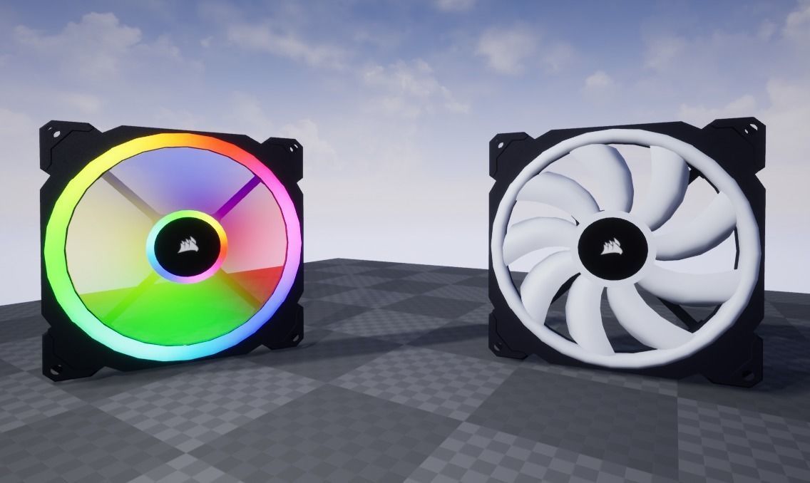 3D model CORSAIR LL RGB FAN VR / AR / low-poly | CGTrader