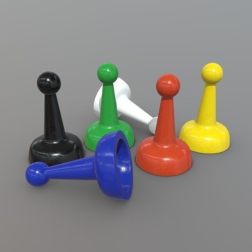 3D model Board Game Pawns 2 VR / AR / low-poly | CGTrader