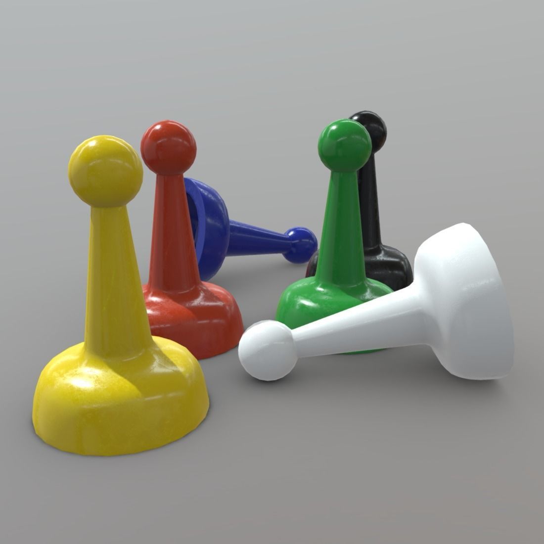 3D model Board Game Pawns 2 VR / AR / low-poly | CGTrader