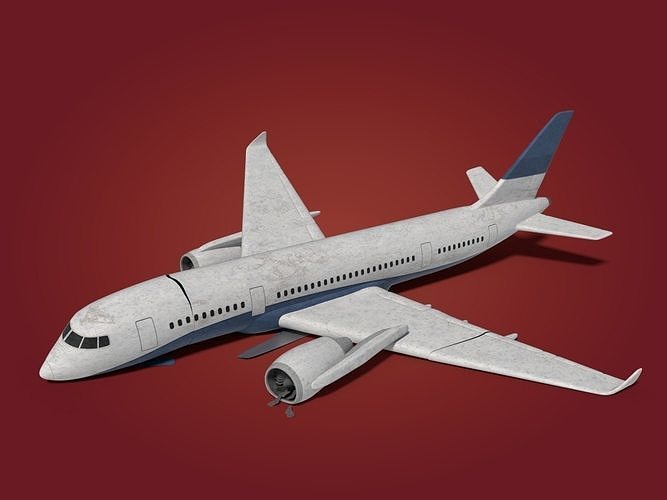 3D model Wrecked Plane VR / AR / low-poly | CGTrader