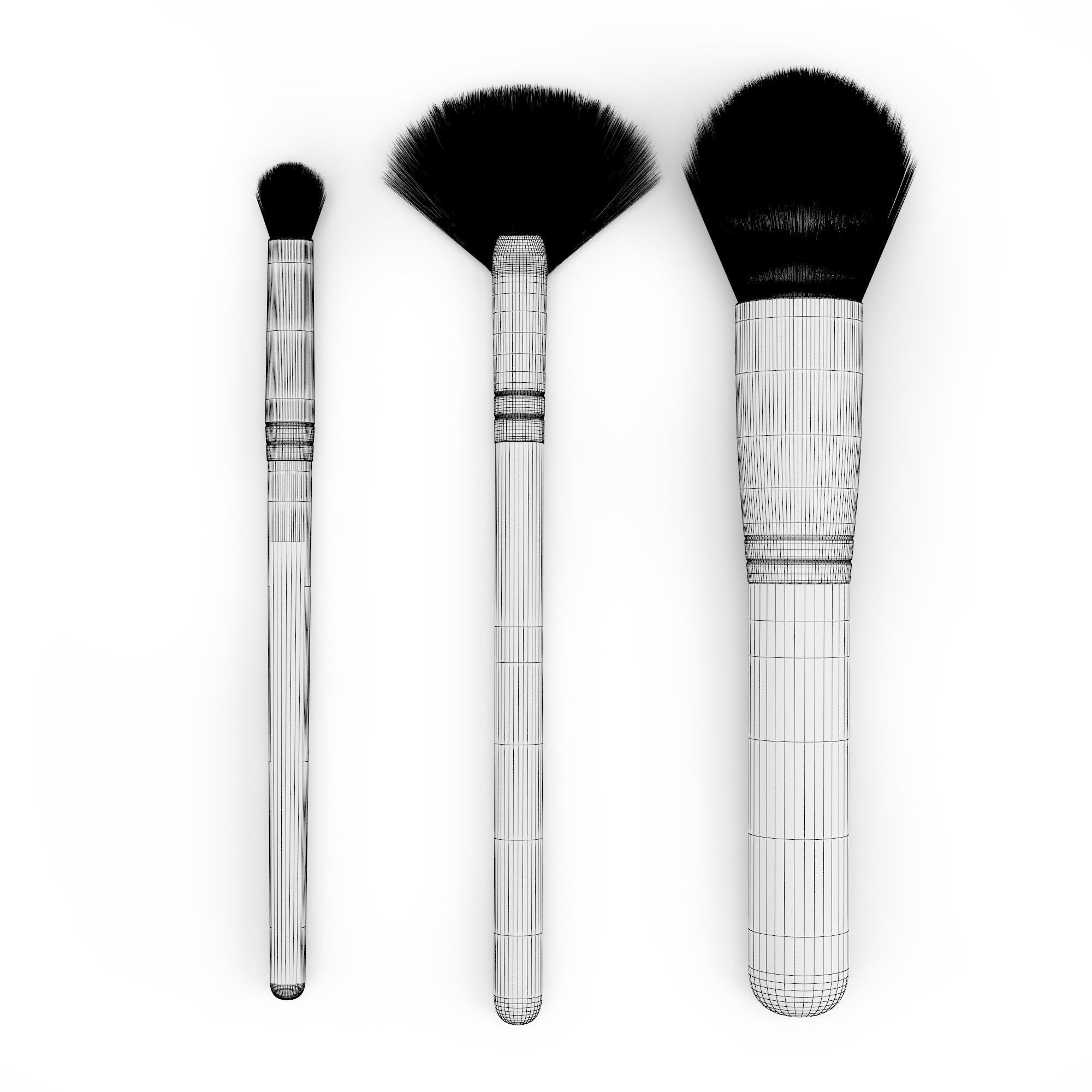 Make Up Brush Set 3D model 3D model | CGTrader