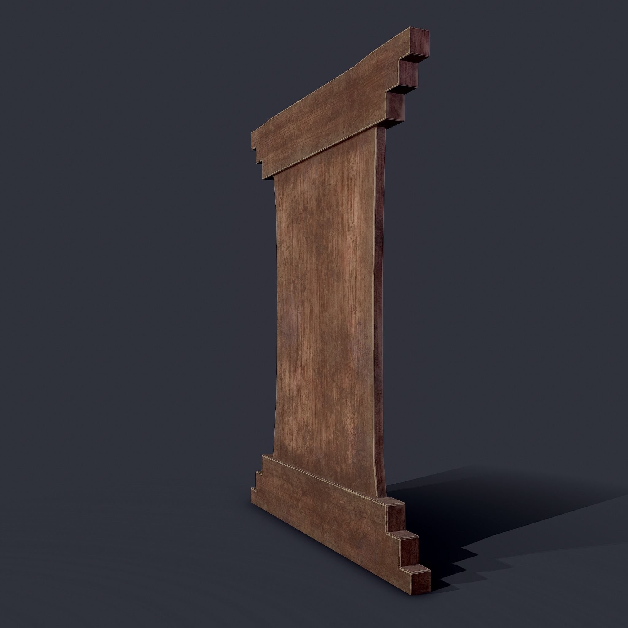 3D model Worn Medieval Notice Board VR / AR / low-poly | CGTrader