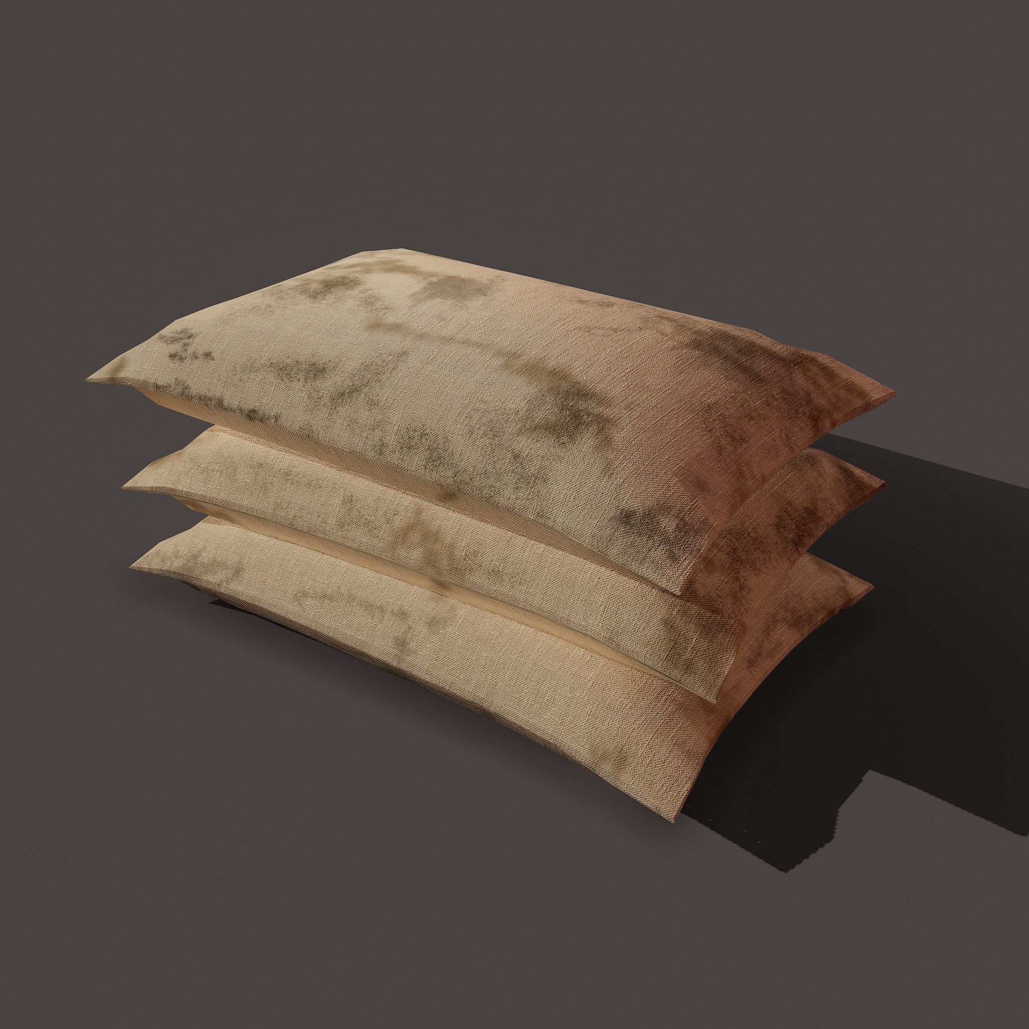 3D model Burlap Sacks Three Straight VR / AR / low-poly | CGTrader