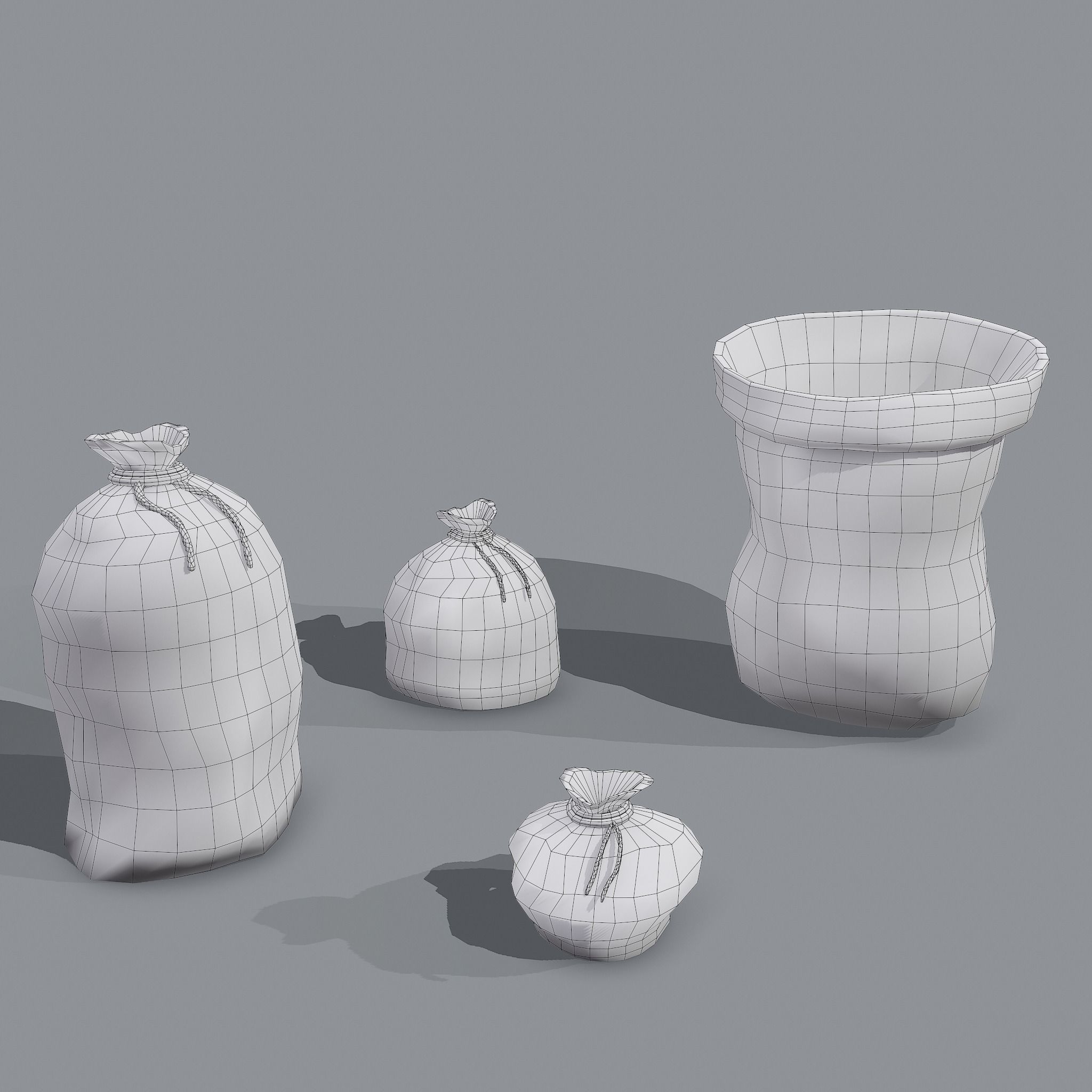 3D model Burlap Sacks VR / AR / low-poly | CGTrader