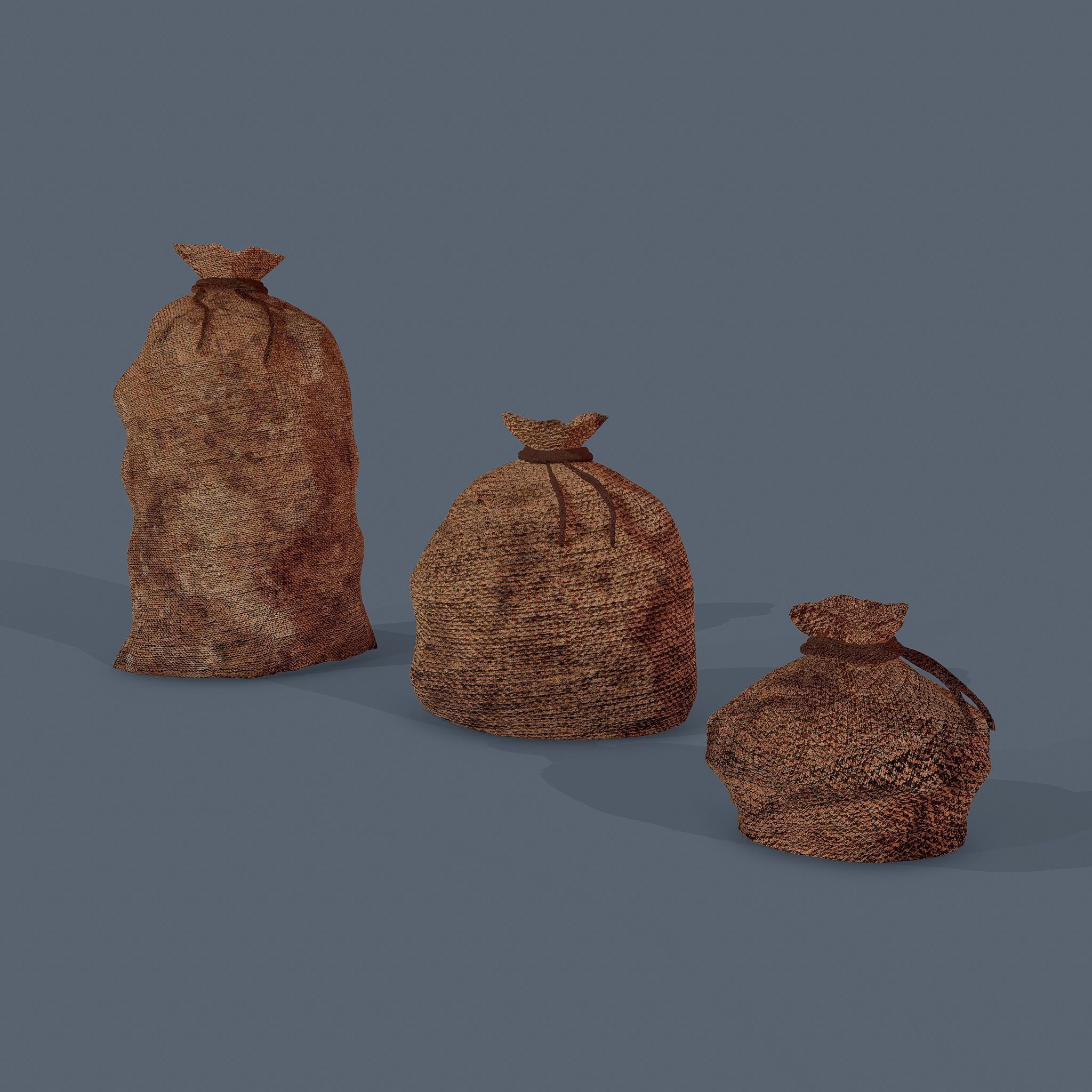 3D model Burlap Sacks VR / AR / low-poly | CGTrader