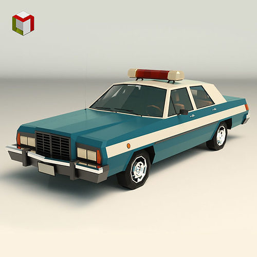 3D model Low Poly Police Car 02 VR / AR / low-poly | CGTrader