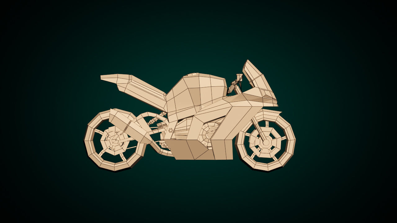 3D model Low Poly Motorcycle 04 VR / AR / low-poly | CGTrader